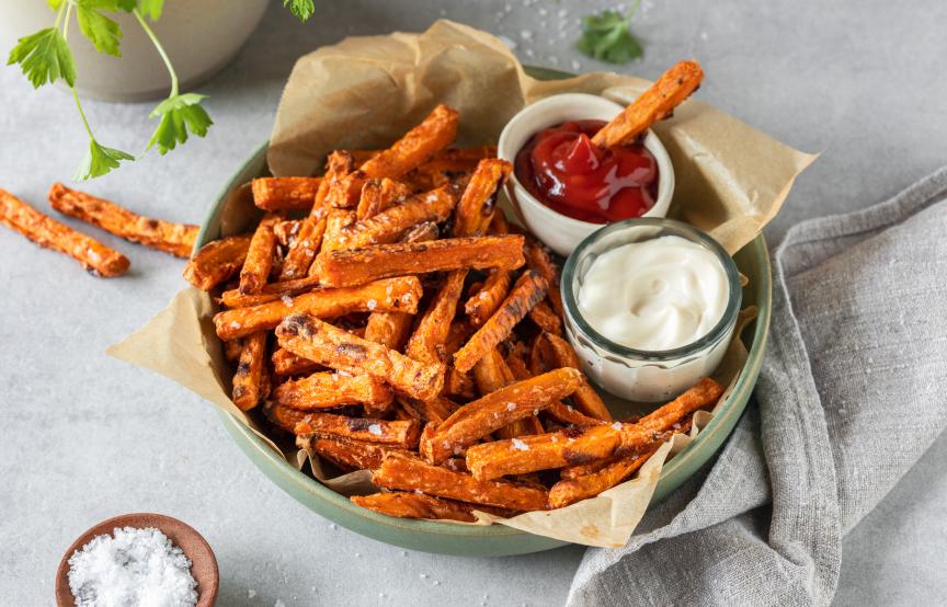 Knusprige Sukartoffel Pommes Airfryer